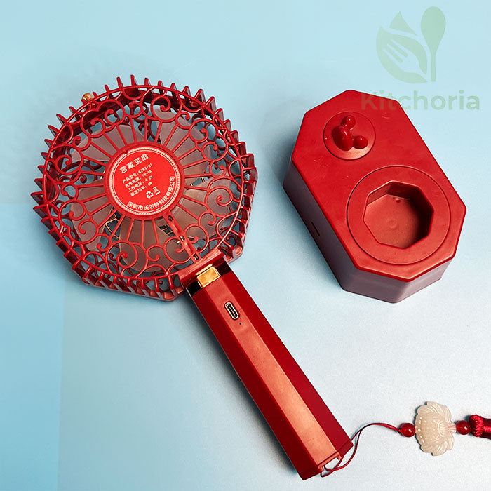 Chinese Traditional Style Hand-Held & Desktop Mini Fan – kitchoria Eco Shop