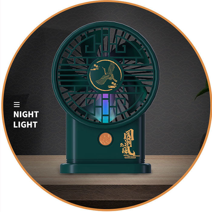Chinese Traditional Style Hand-Held & Night Night & Desktop Mini Fan ...