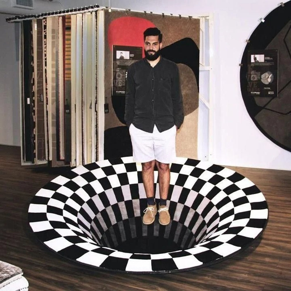 3D Vortex Illusion Rug – kitchoria Eco Shop