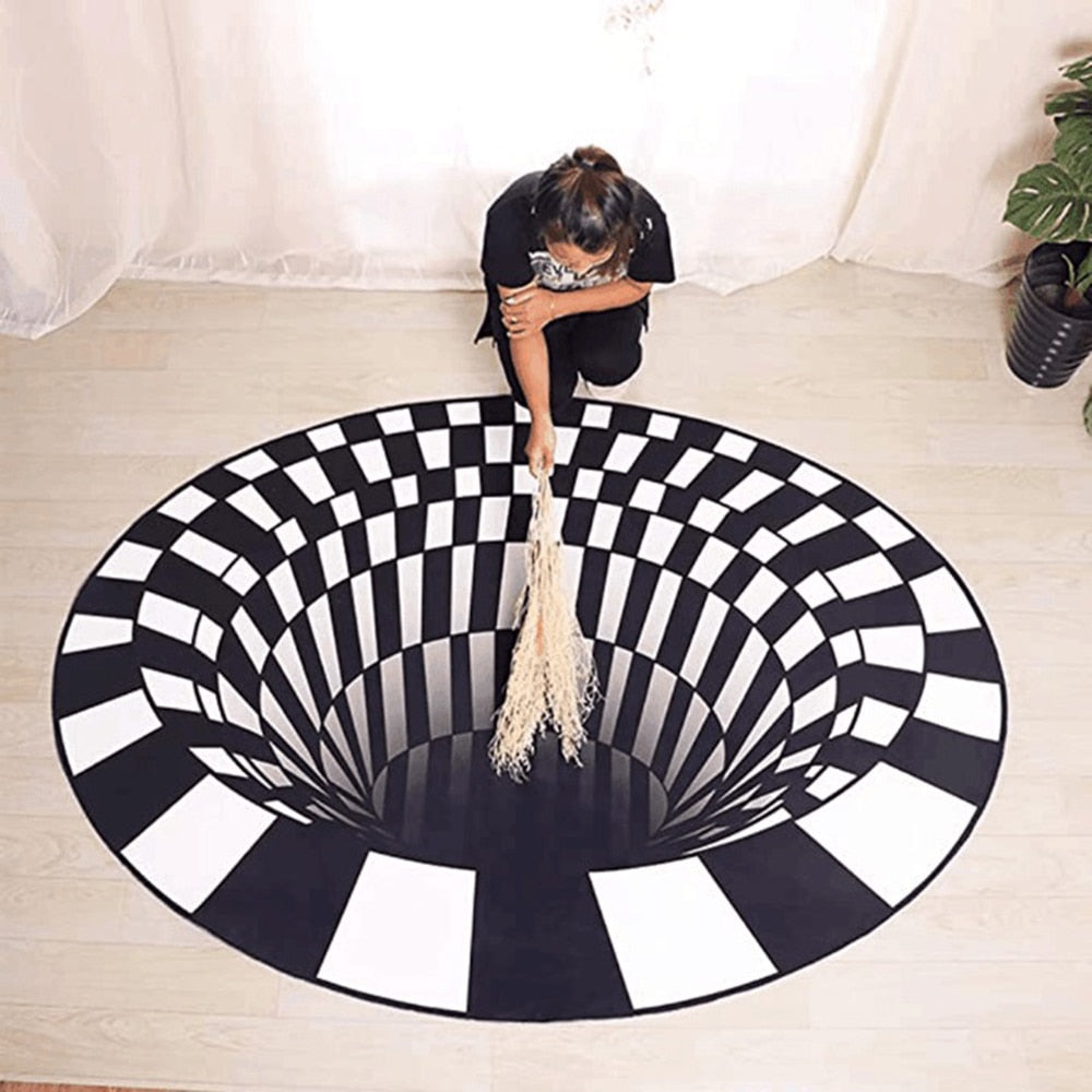 3D Vortex Illusion Rug – kitchoria Eco Shop