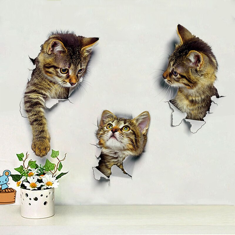 3D Cats Wall Stickers – kitchoria Eco Shop