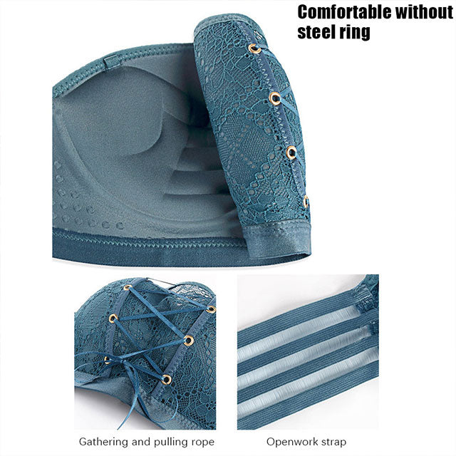 Lace Strapless Drawstring Bandeau Bras – kitchoria Eco Shop